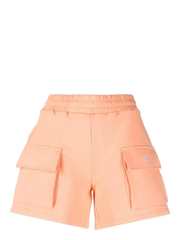 MSGM Jersey-knit Mini Shorts - Orange
