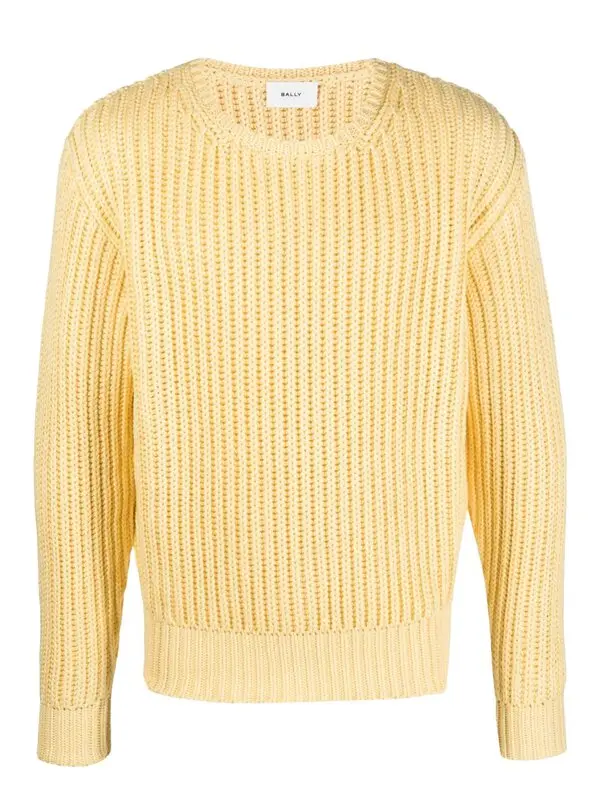 Bally Chunky-knit Cotton Sweater - Yellow
