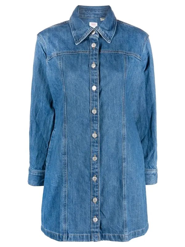 LEVI'S Long-sleeve Mini Dress - Blue