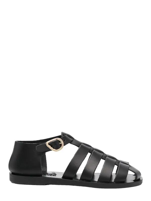 ANCIENT GREEK SANDALS Homeria Leather Sandals - Black