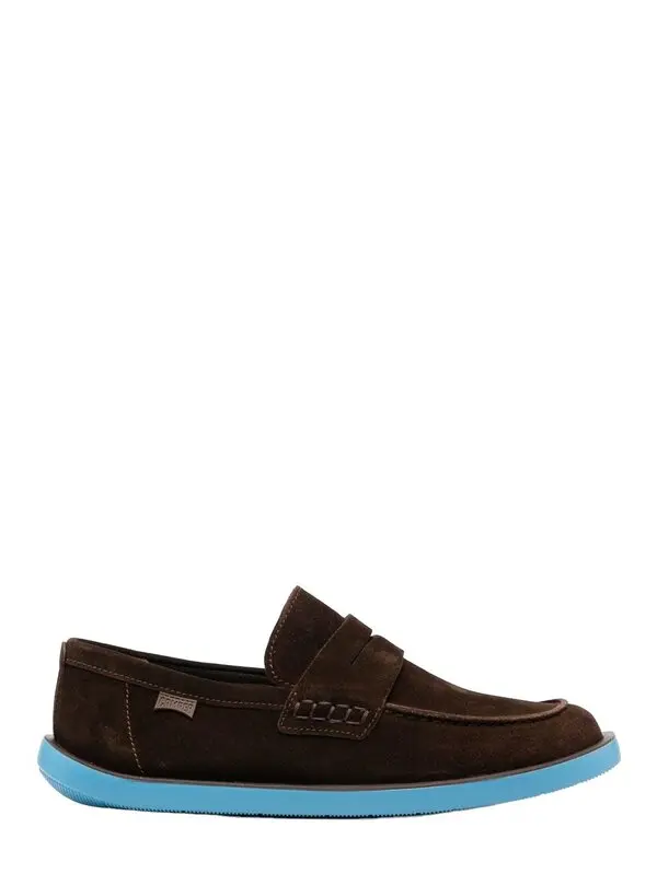 Camper Wagon Suede Slip-on Loafers - Brown
