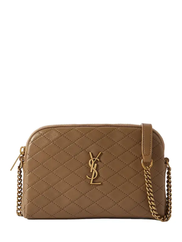 Saint Laurent Gaby Quilted Leather Shoulder Bag - Brown