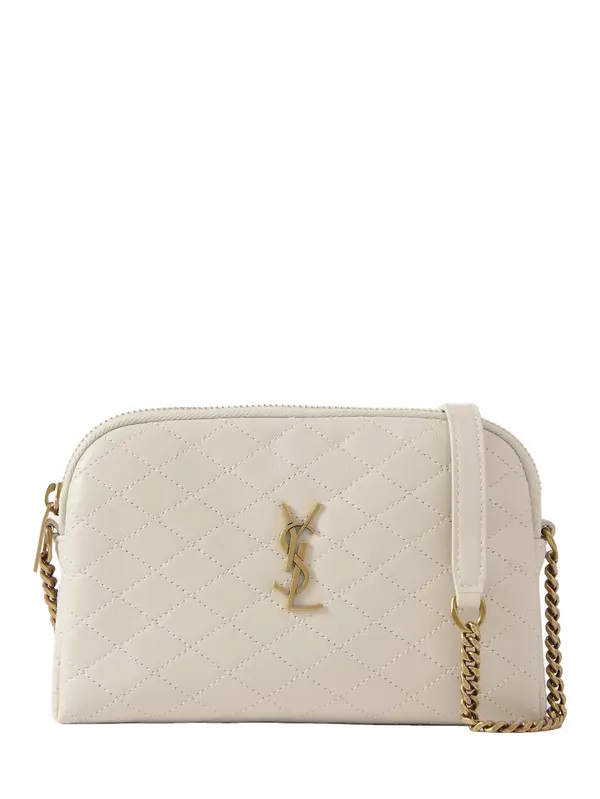 Saint Laurent Gaby Quilted Leather Shoulder Bag - Cream