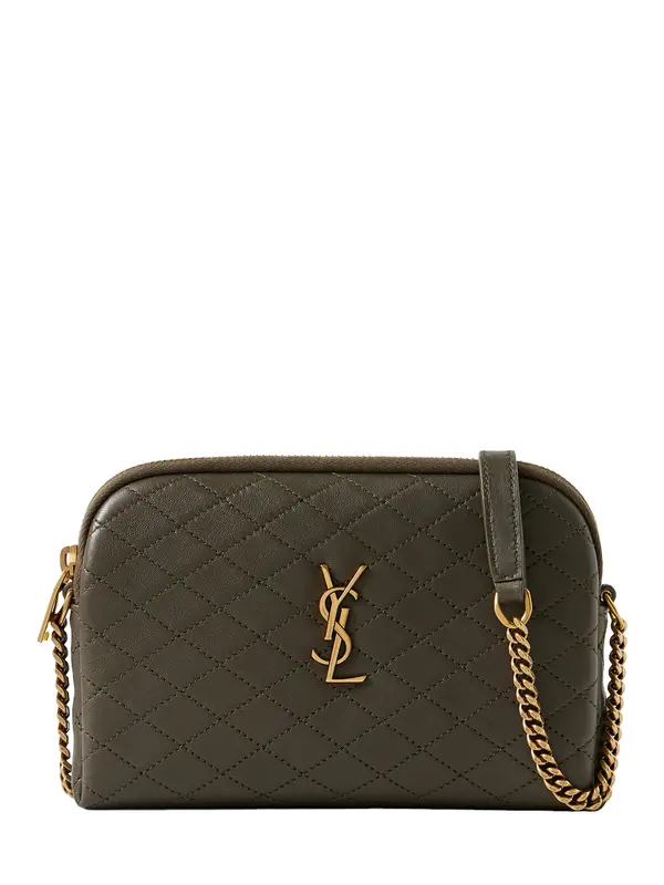 Saint Laurent Gaby Quilted Leather Shoulder Bag - Green