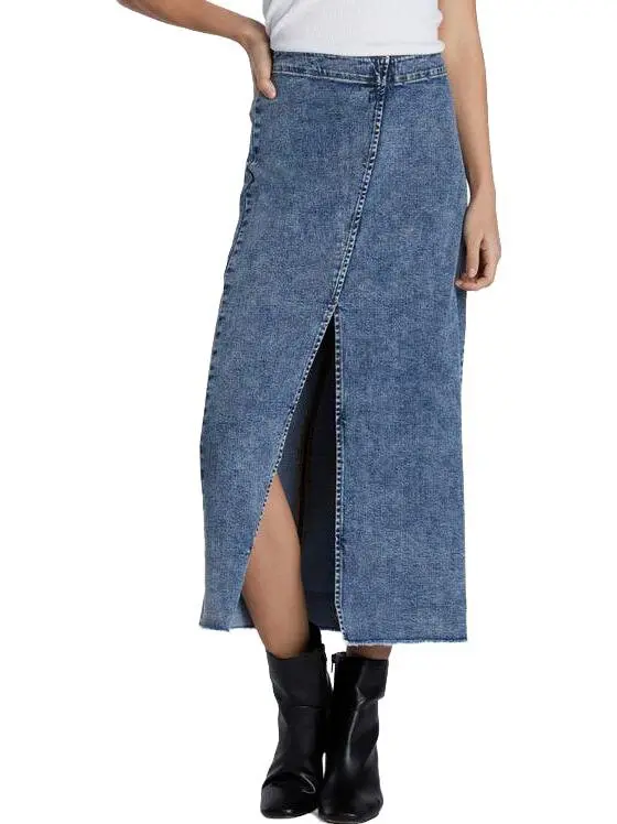 WASH LAB DENIM Side Hustle Skirt - Sally Blue