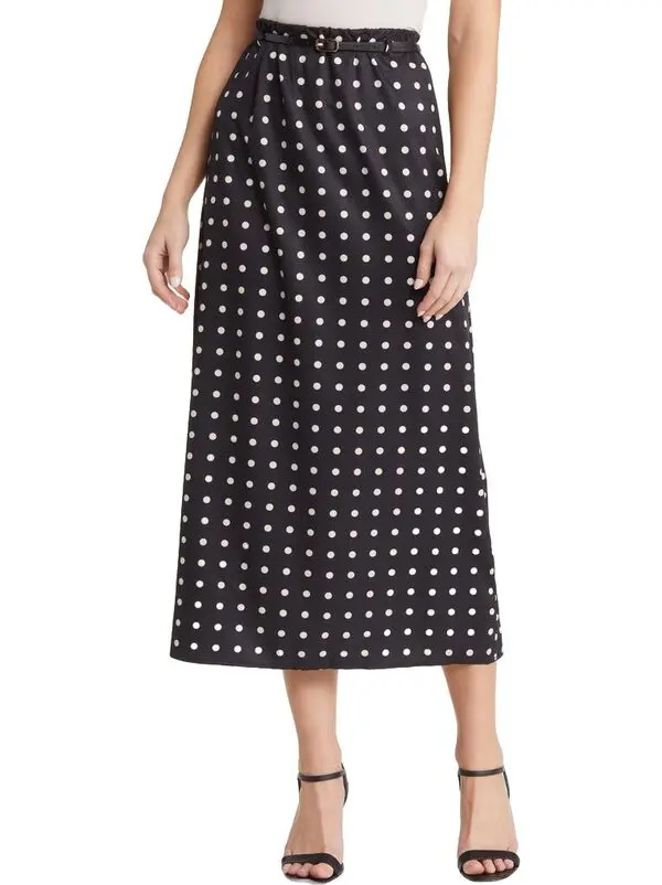 NIKKI LUND Sherri Printed Maxi Skirt - Black