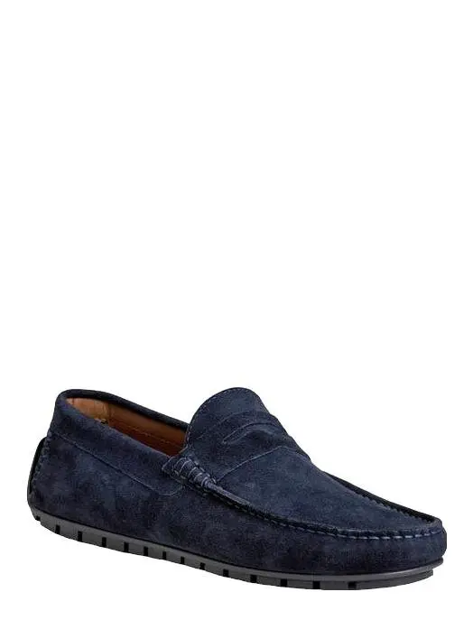Bruno Magli Xane Driving Penny Loafer - Navy Suede