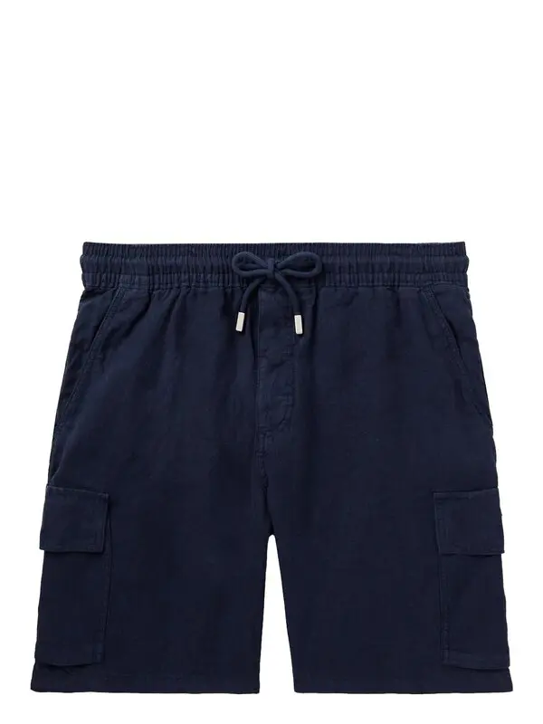 Vilebrequin Straight-leg Linen Cargo Shorts - Blue