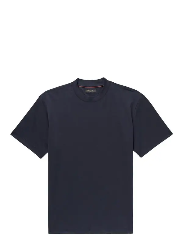 Loro Piana Cotton-jersey T-shirt - Blue