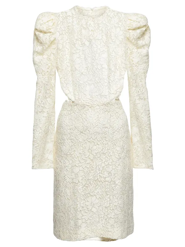 Costarellos Zenni Lace Mini Dress - White