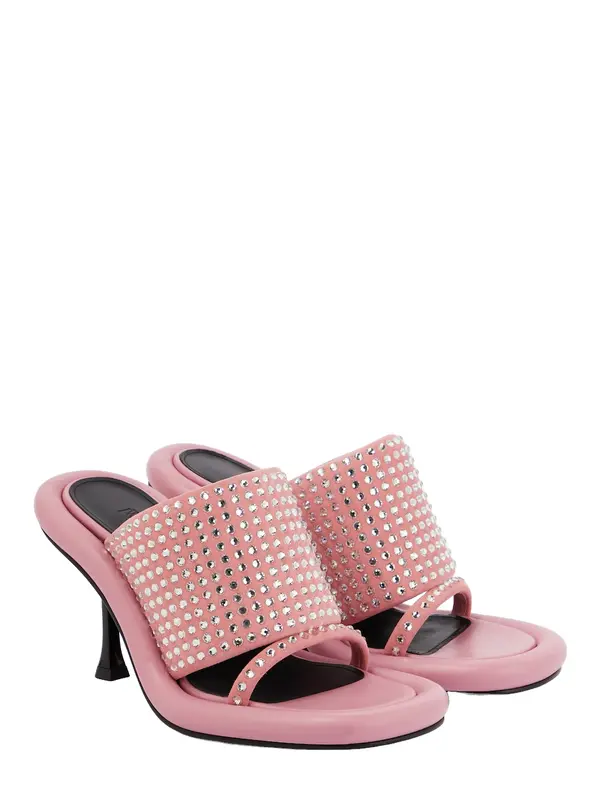 JW Anderson Bumper-tube Embellished Mules - Pink