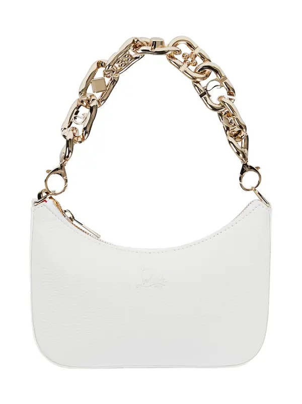 CHRISTIAN LOUBOUTIN Loubila Chain Mini Leather Shoulder Bag - White