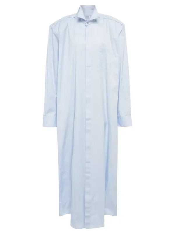 Vetements Deconstructed Shirt Dress - Blue