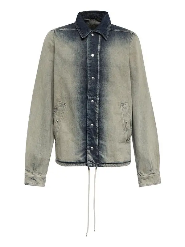 Rick Owens Faded Denim Shirt Jacket - Blue
