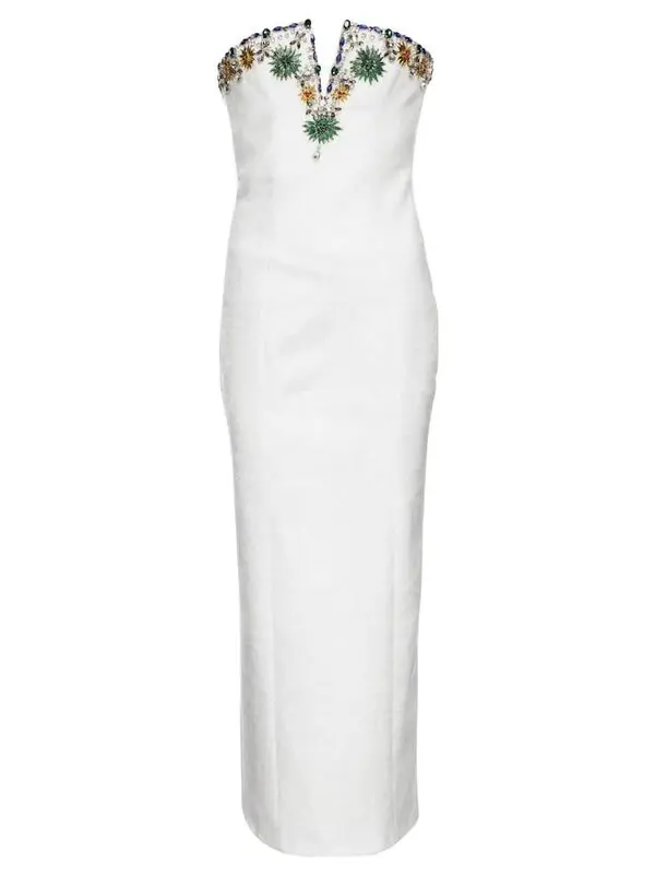 MISS SOHEE Embellished Gown - White