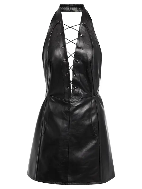 PETAR PETROV Atkins Mini Leather Dress - Black
