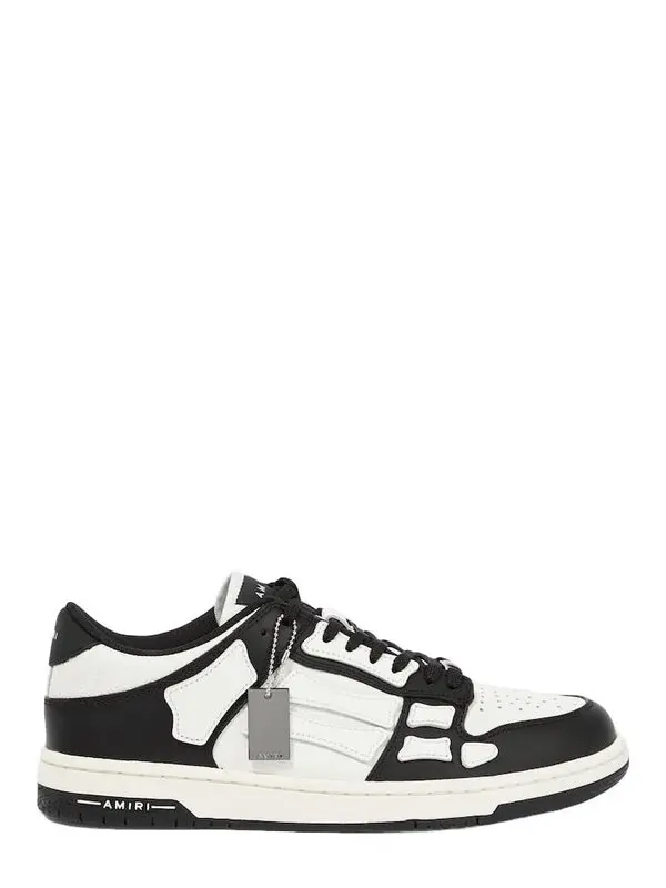 Amiri Skel Top Low Leather Sneakers - Black