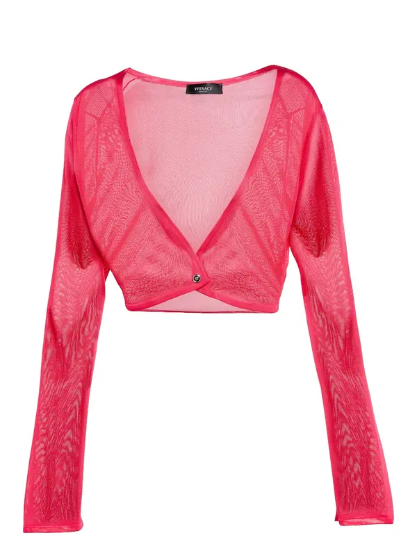 Versace Medusa Crop Cardigan - Pink