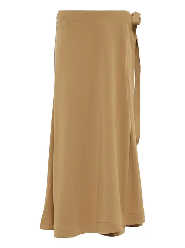 TOTEME Jersey Wrap Skirt - Beige