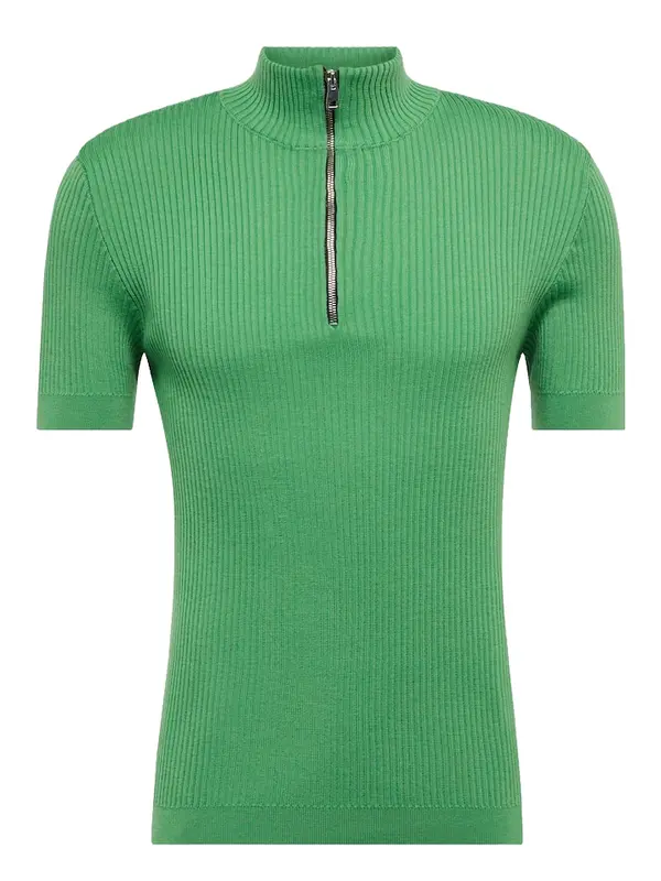 WINNIE N.Y.C Wool Half-zip Sweater - Green