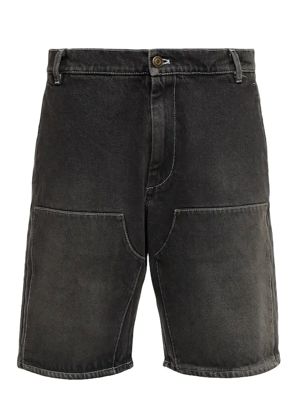 WINNIE N.Y.C Patchwork Denim Shorts - Black