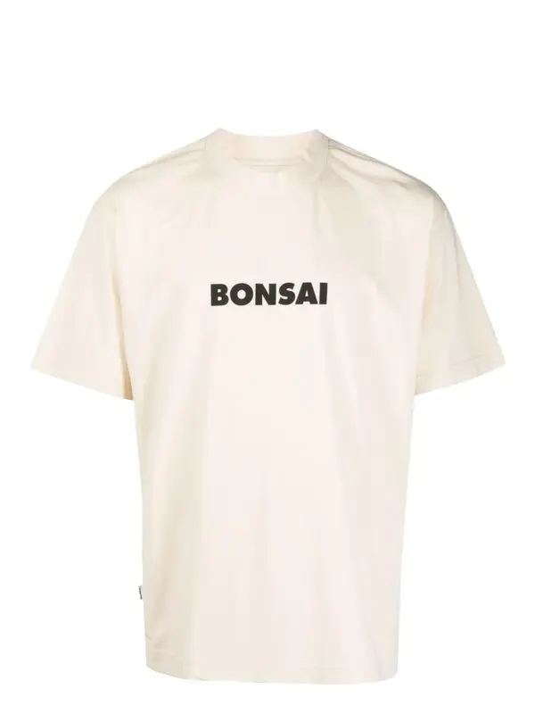 BONSAI Logo-print Cotton T-shirt - Neutrals