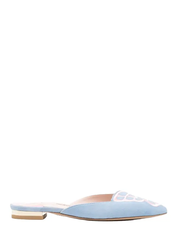 SOPHIA WEBSTER Butterfly Suede Mules - Blue