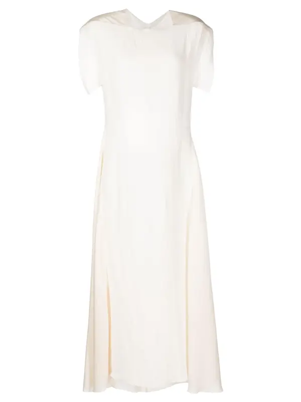 LITKOVSKA Linen Midi Dress - White