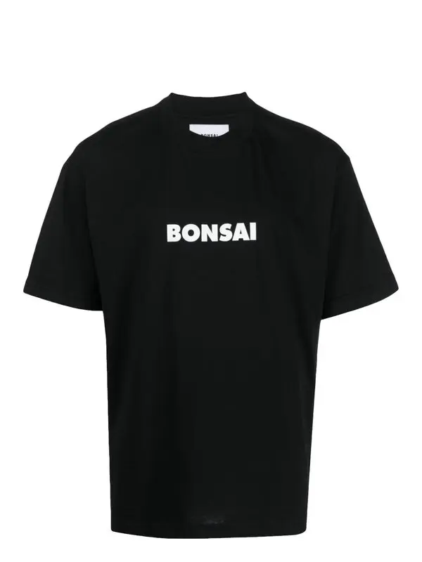 BONSAI Logo-print Cotton T-shirt - Black