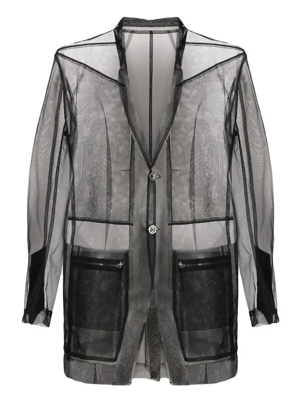 Rick Owens Sheer Buttoned Shirt - Black