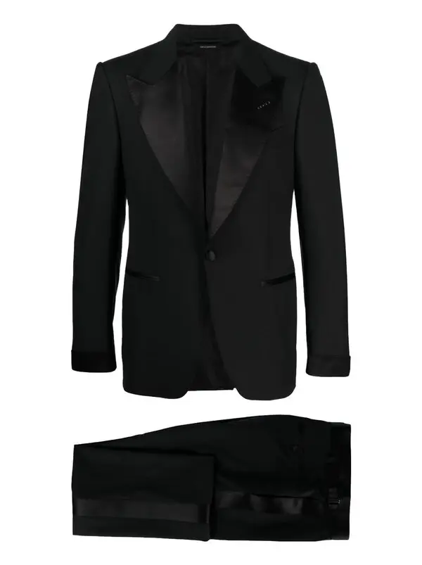 TOM FORD Peak-lapels Single-breasted Suit - Black