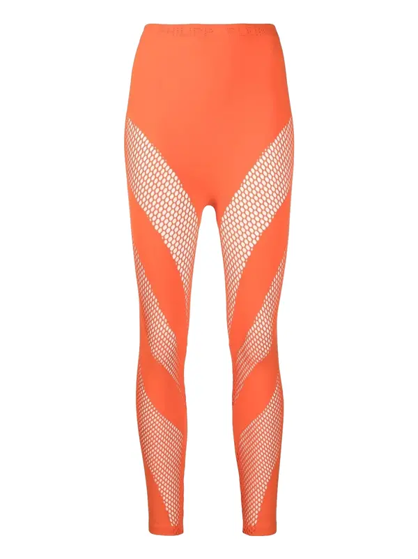 Philipp Plein Open-knit Seamless Leggings - Orange