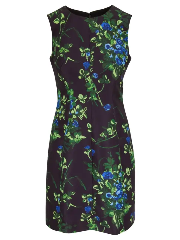 Carolina Herrera Floral-print Mini Dress - Black