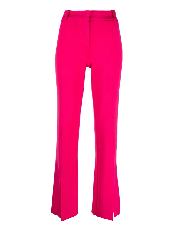 Pinko Front-slit Slim-fit Trousers - Pink