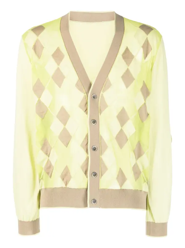 Jacquemus Toledo Argyle Cardigan - Green