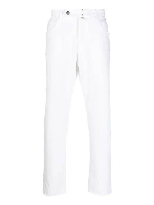 Incotex Off-centre Button-fastening Trousers - White