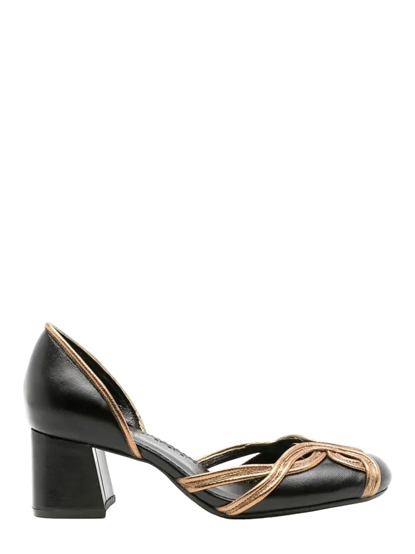 STUDIO CHOFAKIAN Irene 50mm Contrast-trim Pumps - Black