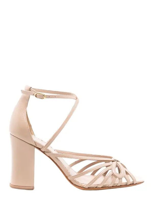 STUDIO CHOFAKIAN Miuccia 75mm Bow-detail Sandals - Neutrals