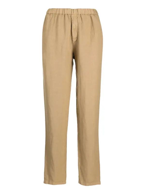 Boglioli Straight-leg Linen Trousers - Brown
