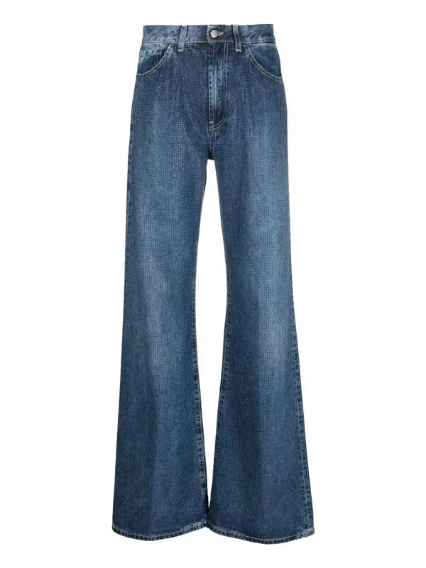 DONDUP Amber Low-rise Wide-leg Jeans - Blue