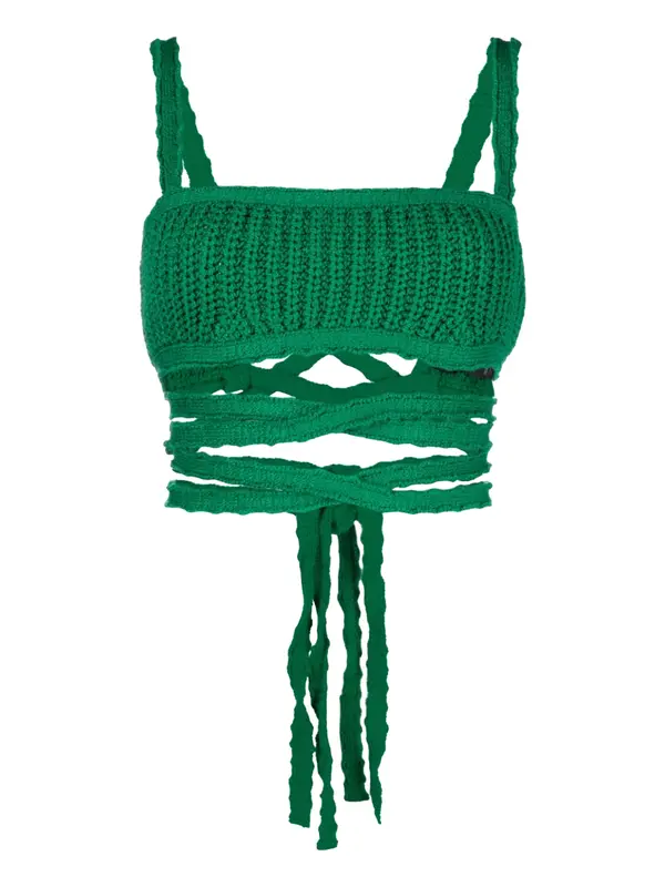 Alanui Palm Springs Knitted Top - Green
