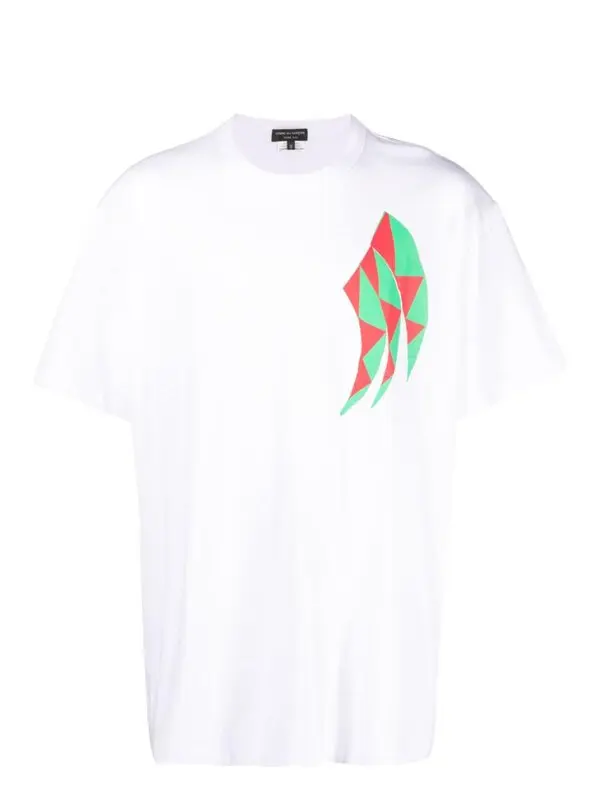 Comme Des Garçons Graphic-print Cotton T-shirt - White
