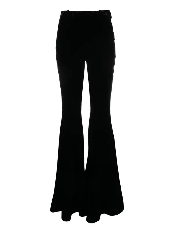 Saint Laurent High-waisted Flared Trousers - Black