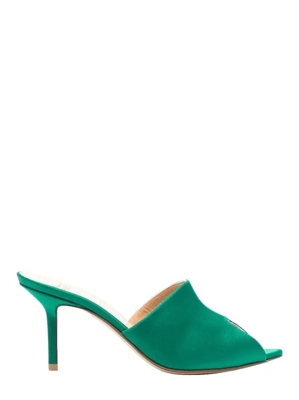 FRANCESCO RUSSO 75mm Satin Sandals - Green