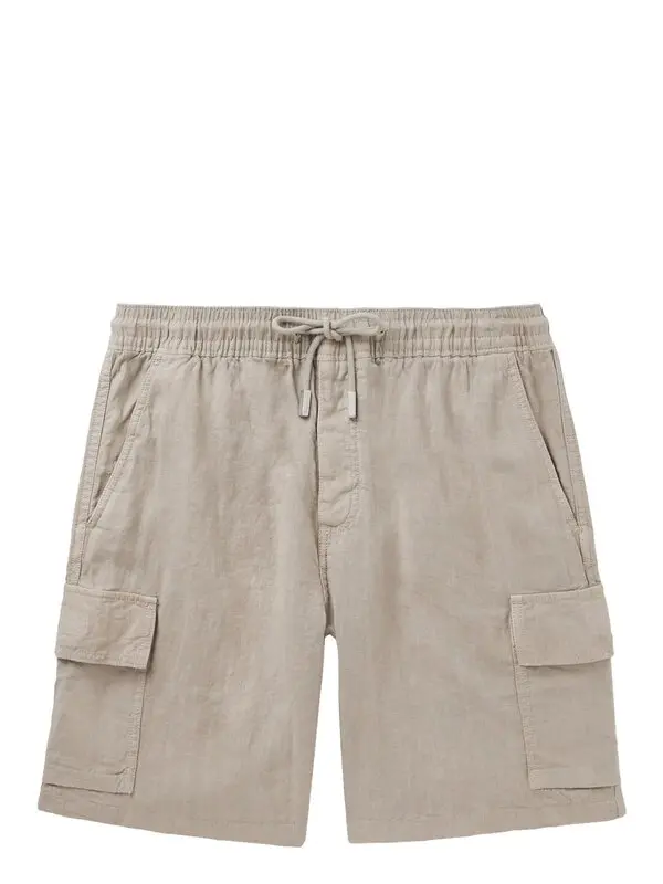 Vilebrequin Straight-leg Linen Cargo Shorts - Neutrals