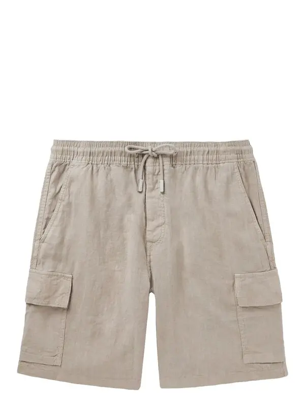 Vilebrequin Straight-leg Linen Cargo Shorts - Neutrals