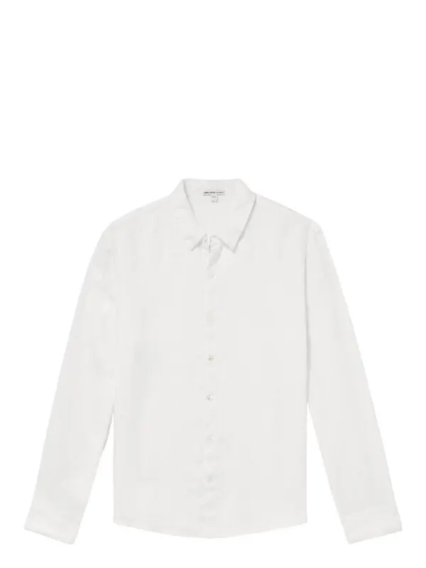 JAMES PERSE Garment-dyed Linen Shirt - White