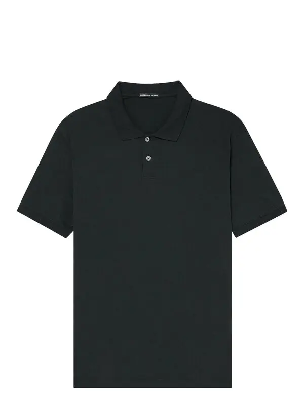 JAMES PERSE Cotton-jersey Polo Shirt - Black