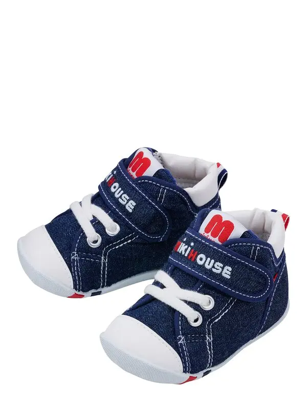 MIKI HOUSE Velcro High-top Sneakers - Navy