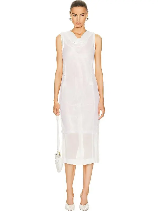 Bottega Veneta Double Layer Dress - Chalk